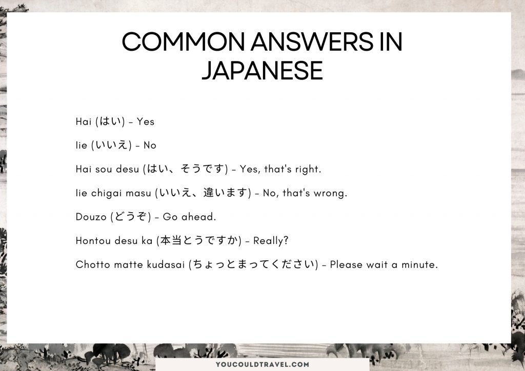 Most Useful Japanese Phrases for Tourists – You Could Travel