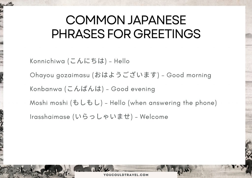 Most Useful Japanese Phrases for Tourists – You Could Travel