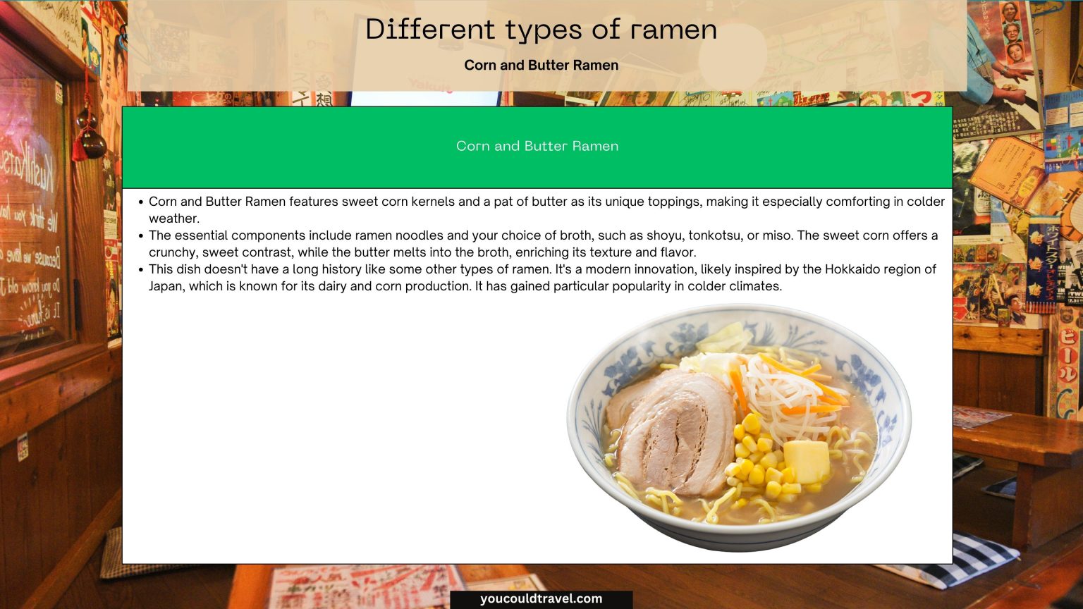 Different types of ramen – You Could Travel