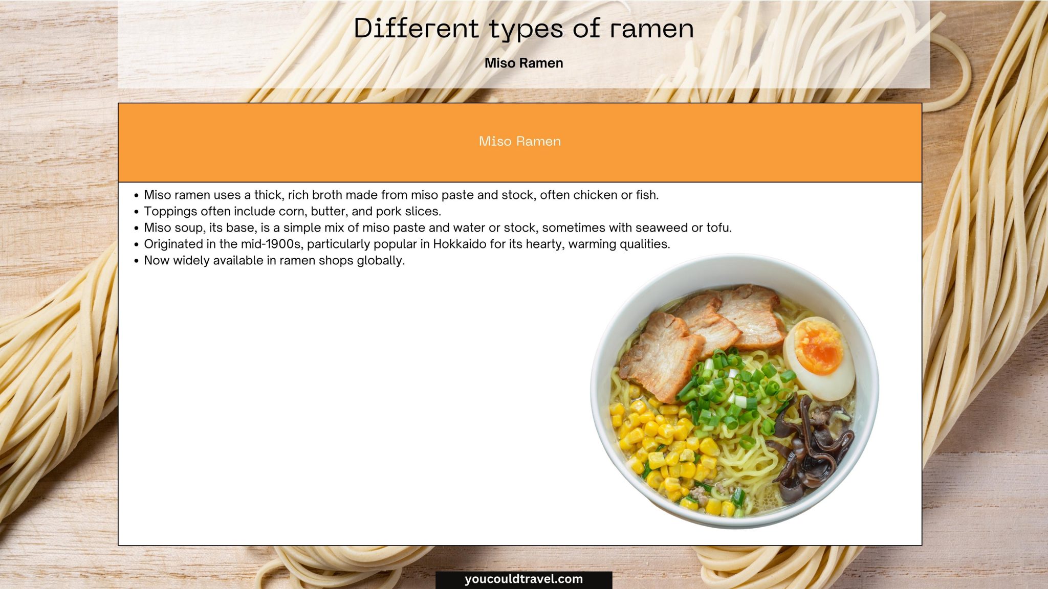 Different types of ramen – You Could Travel