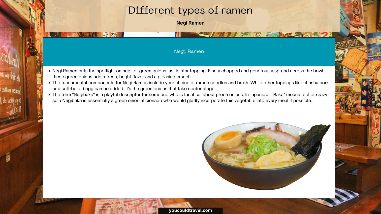 Different types of ramen – You Could Travel